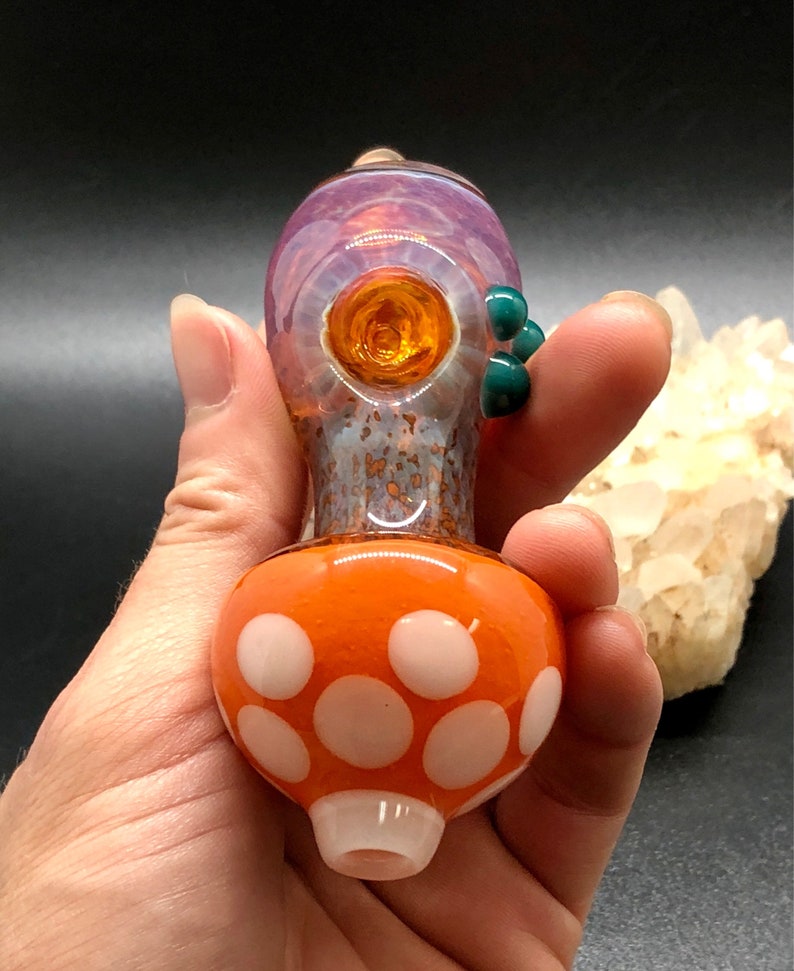 Mushroom Glass Smoking Pipe Shroom Glass Pipe Mushroom Pipe - Etsy