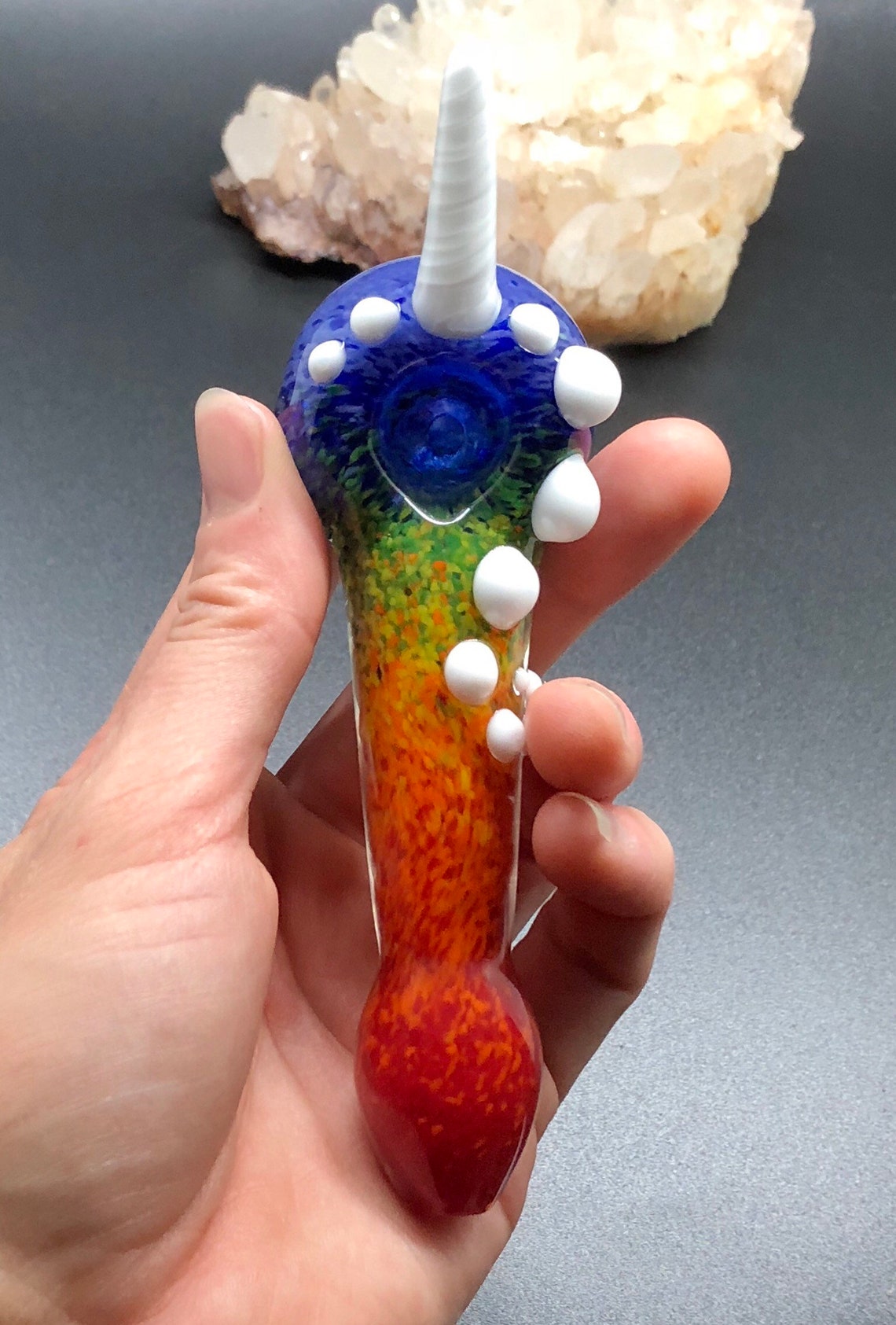 Unicorn Glass Pipe Rainbows and Unicorns Glass Smoking Pipe | Etsy