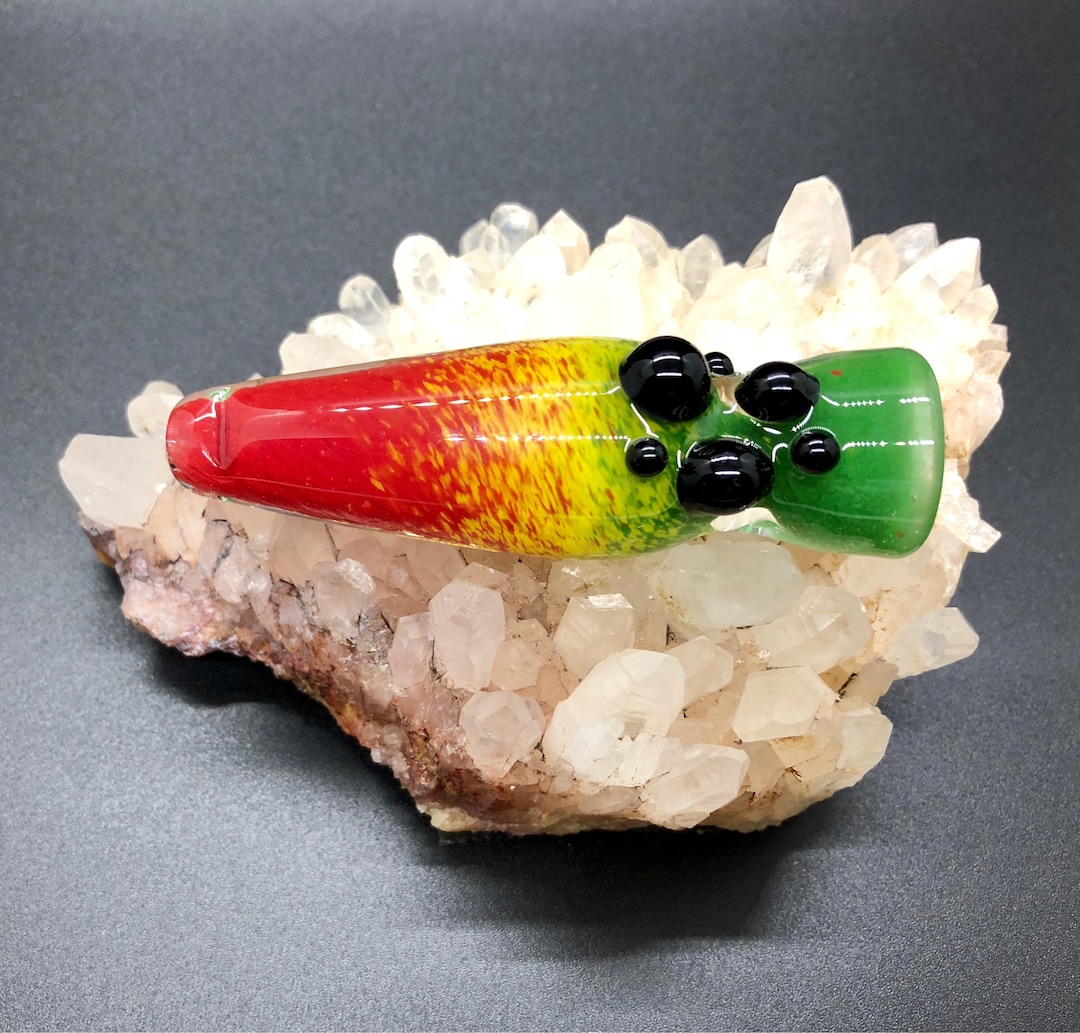 Rasta Glass Chillum, Rasta Glass Pipe, Rasta Glass Smoking Pipe, Rasta Chillum, Rasta Glass ...