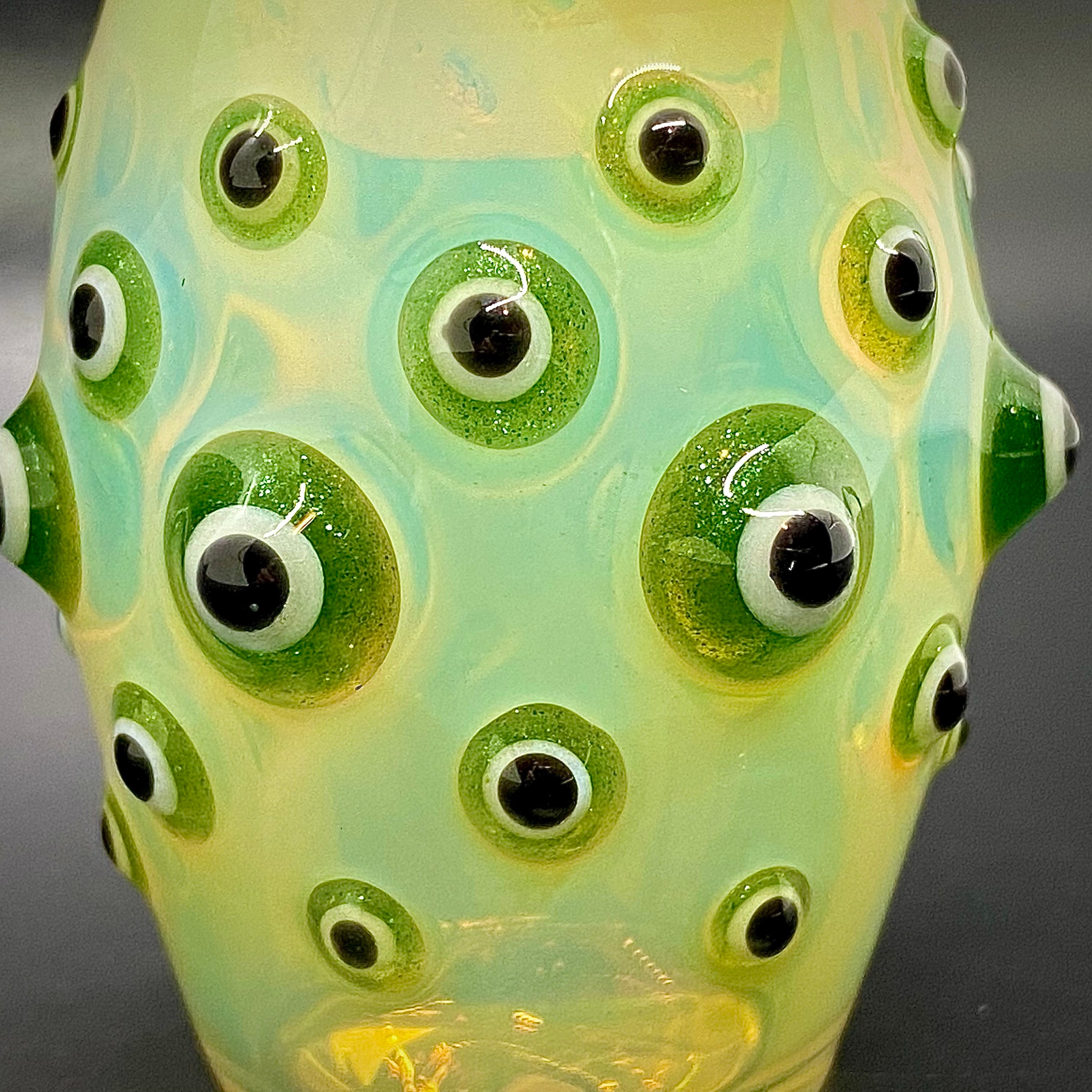 Evil Eye Glass Jar Green Glass Jar With Cork Stash Jar - Etsy