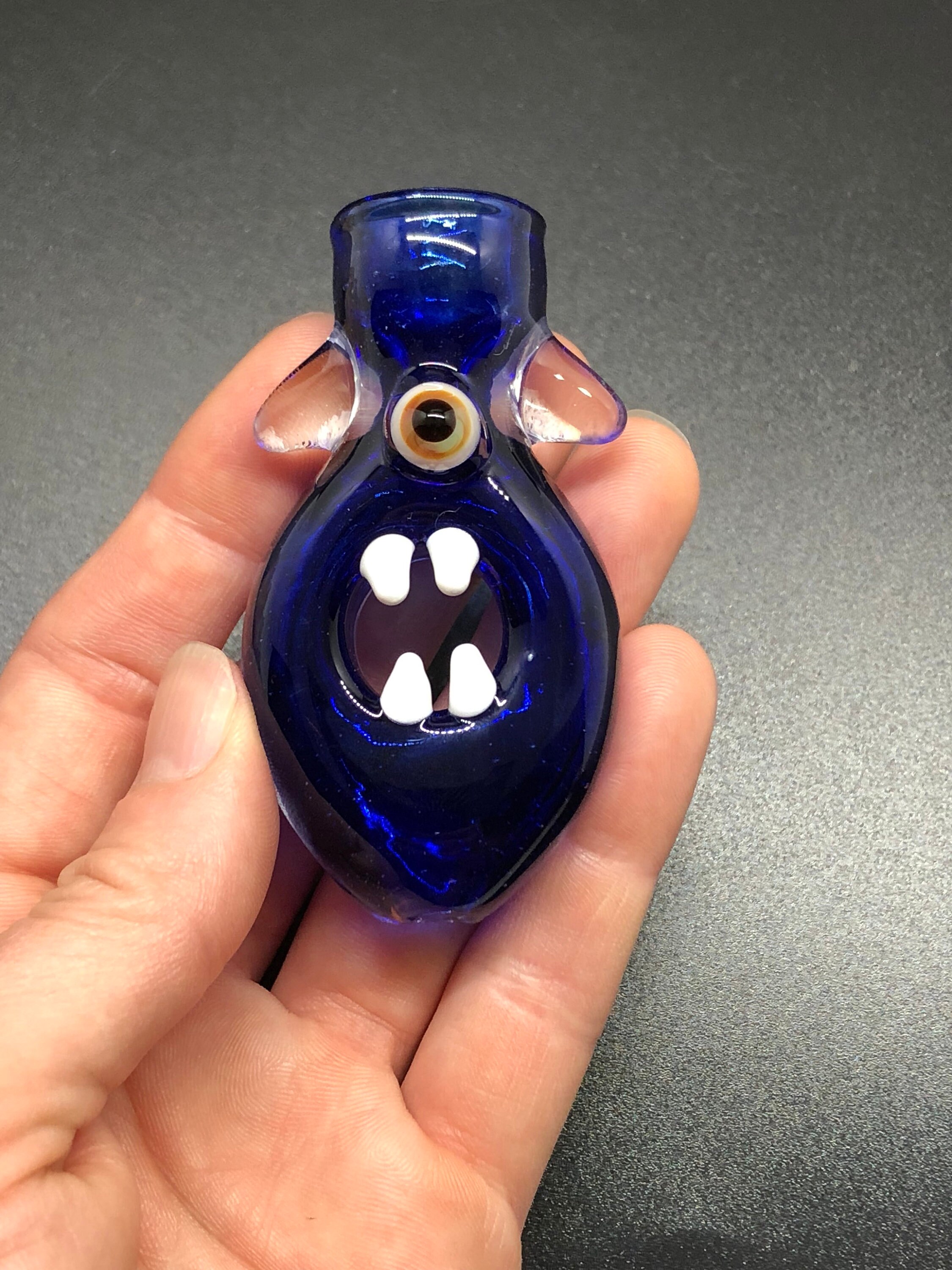 Monster Glass Chillum One Eyed Monster Glass Smoking Pipe | Etsy