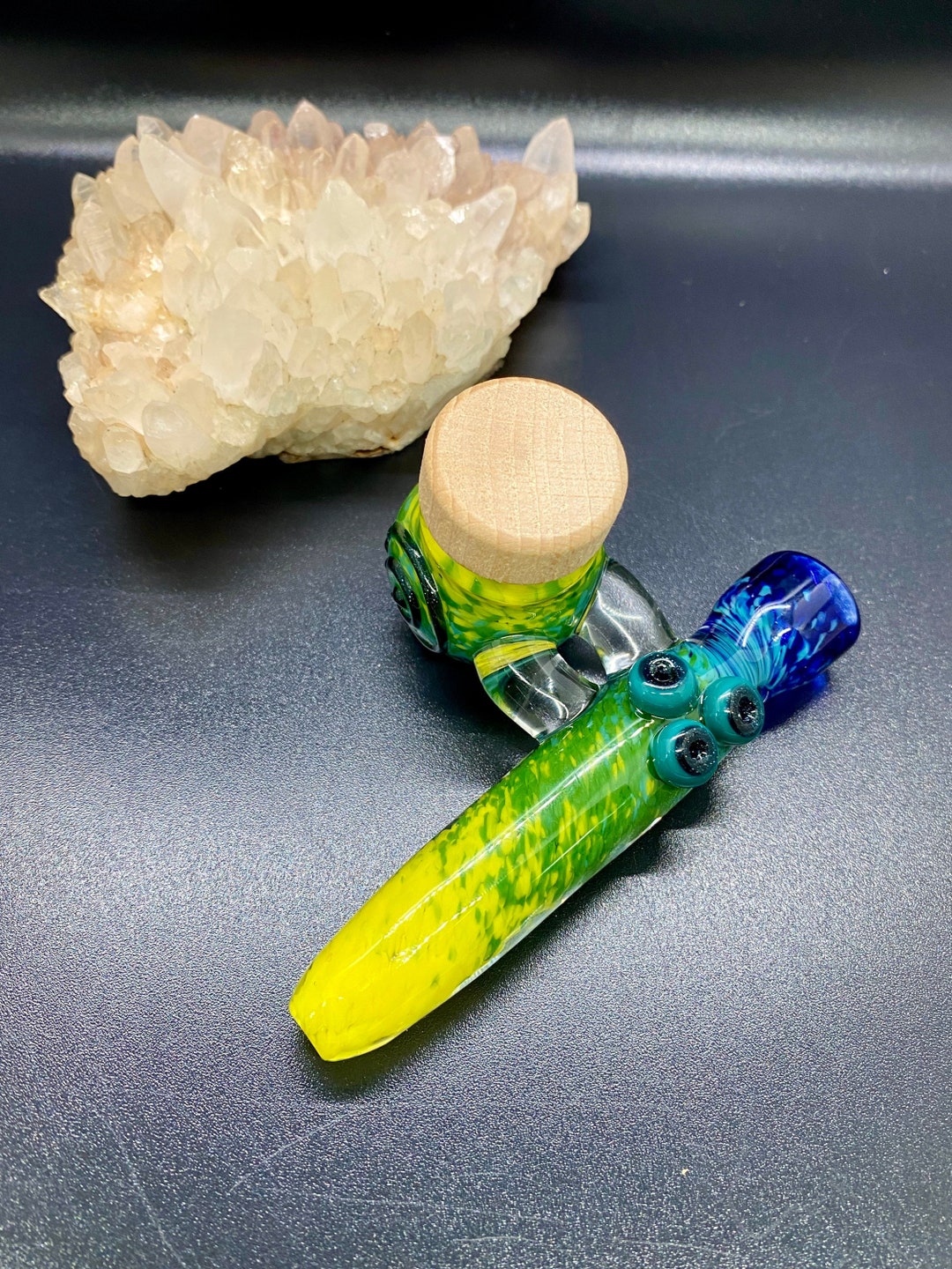 Stash-n-dash Glass Pipe With Jar, Glass Smoking Pipe With Stash Jar ...