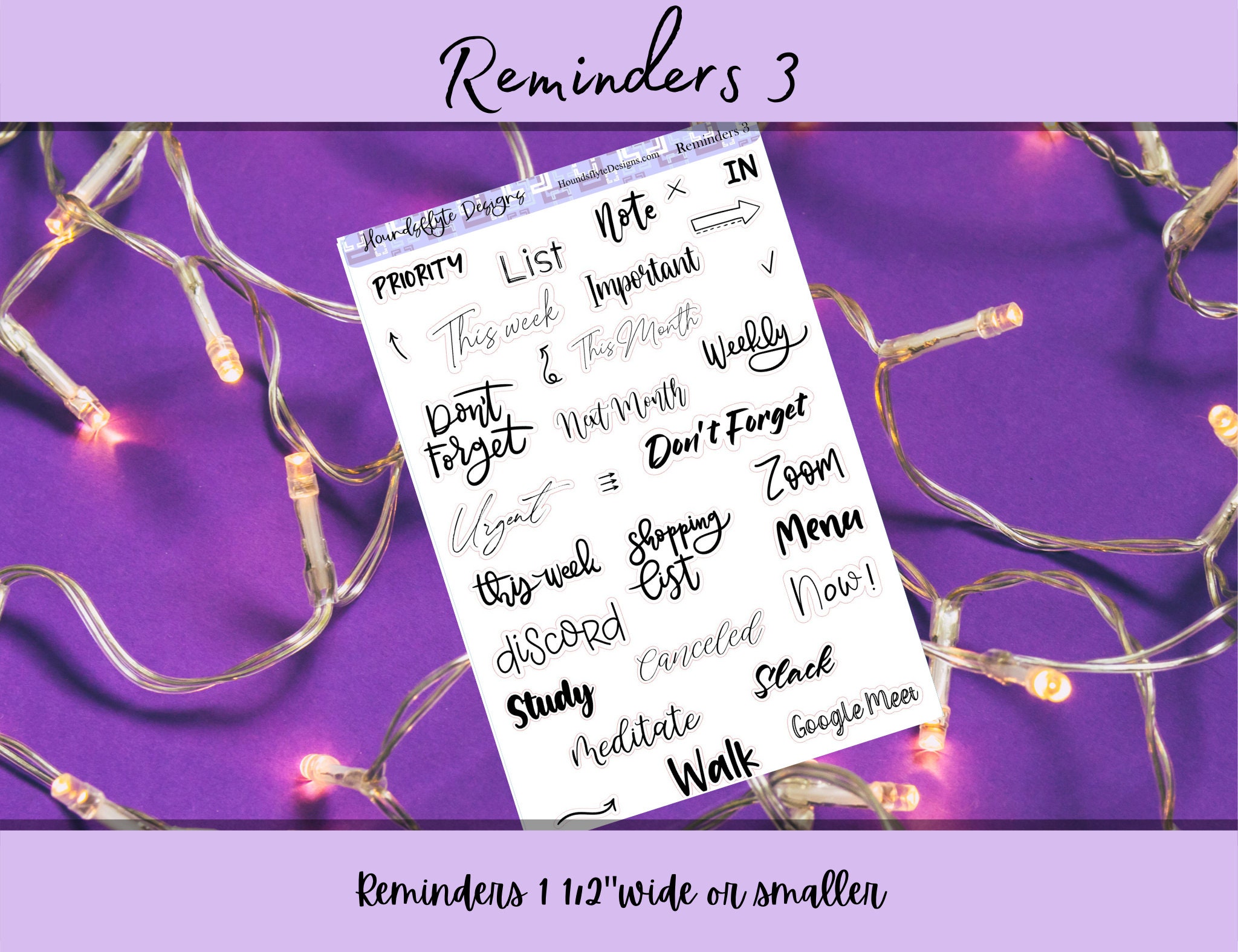 Planner Stickers Reminders - Etsy