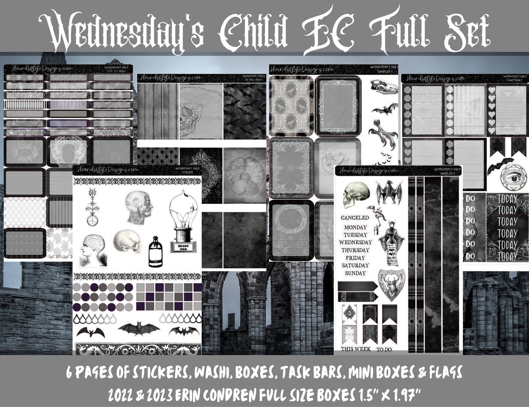 Planner Stickers Wednesday's Child - Etsy