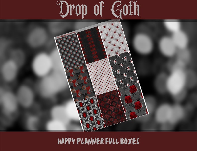 Planner Stickers - Drop of Goth - Etsy