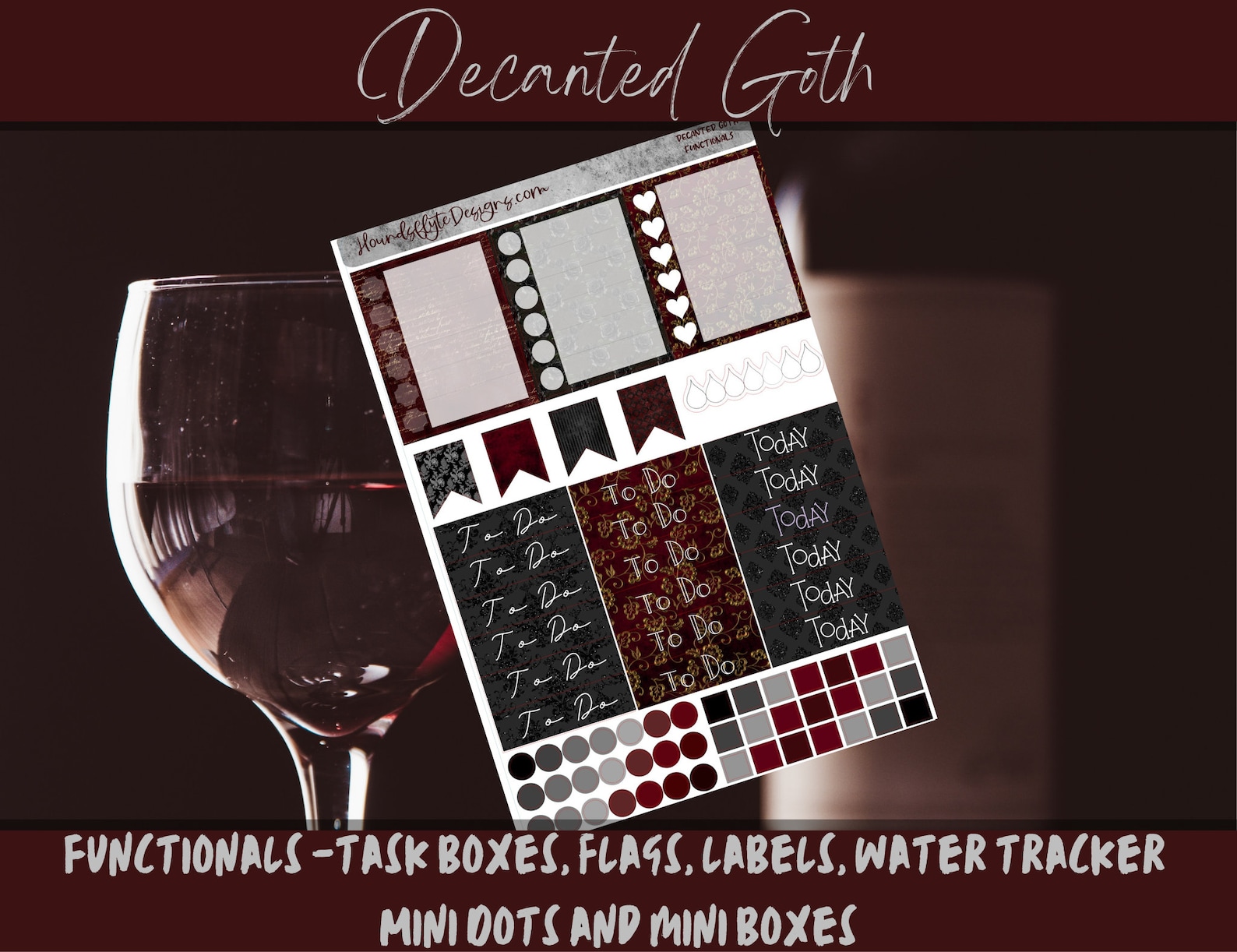 Planner Stickers - Decanted Goth - Etsy