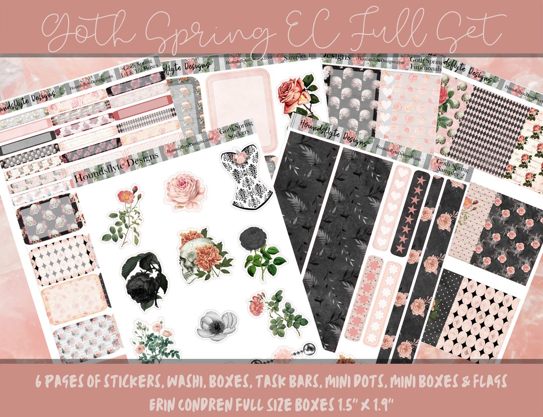 Planner Stickers - Goth Spring - Etsy
