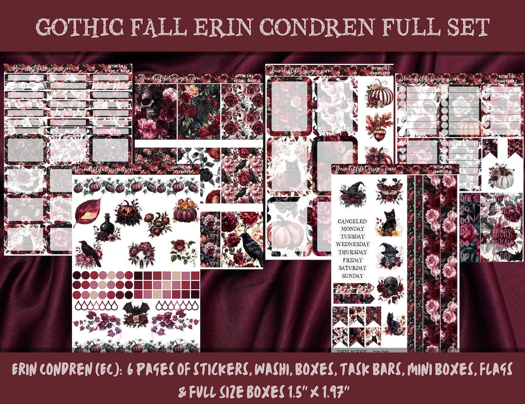 Planner Stickers - Gothic Fall - Etsy