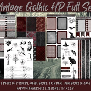 Planner Stickers - Vintage Gothic - Etsy