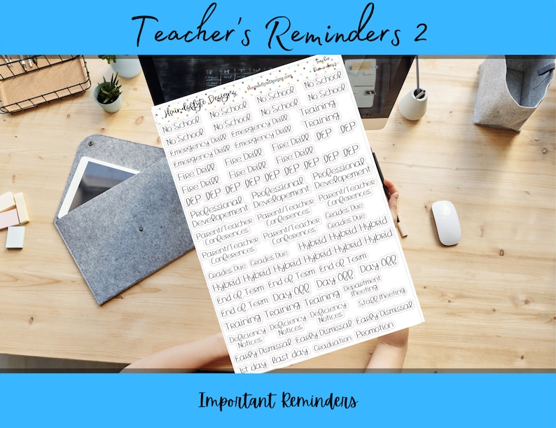 Planner Stickers Teacher's Reminders - Etsy