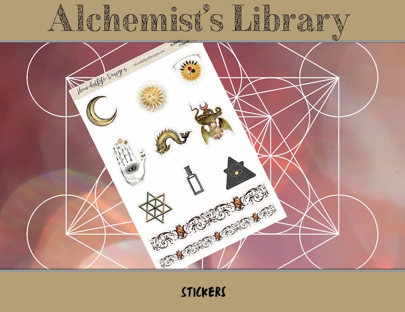 Planner Stickers Alchemist's Library | Etsy