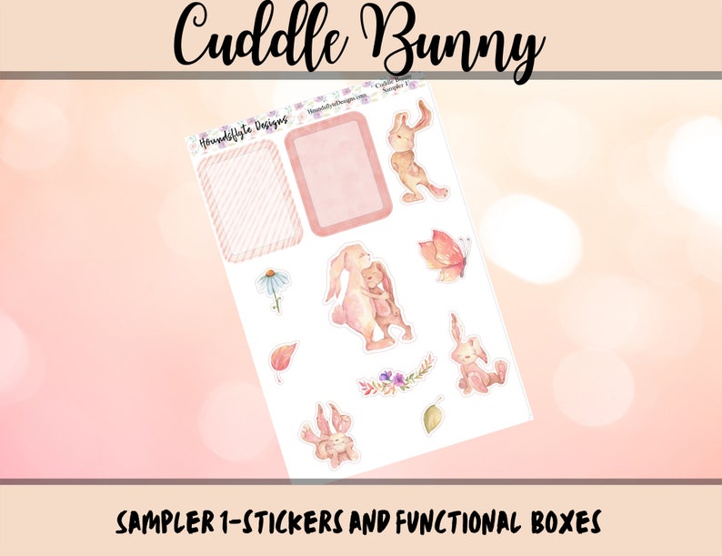Planner Stickers - Cuddle Bunny - Etsy