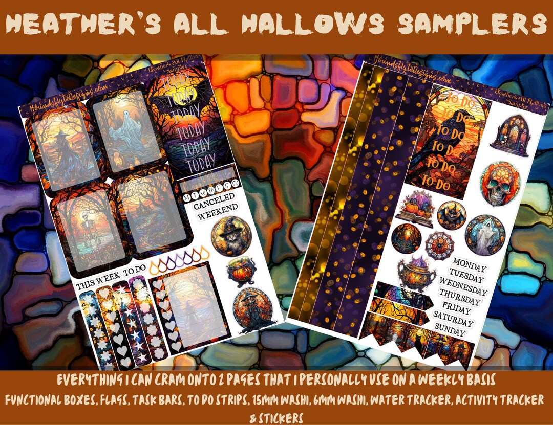 Planner Stickers - Heather's Sampler All Hallows - Etsy