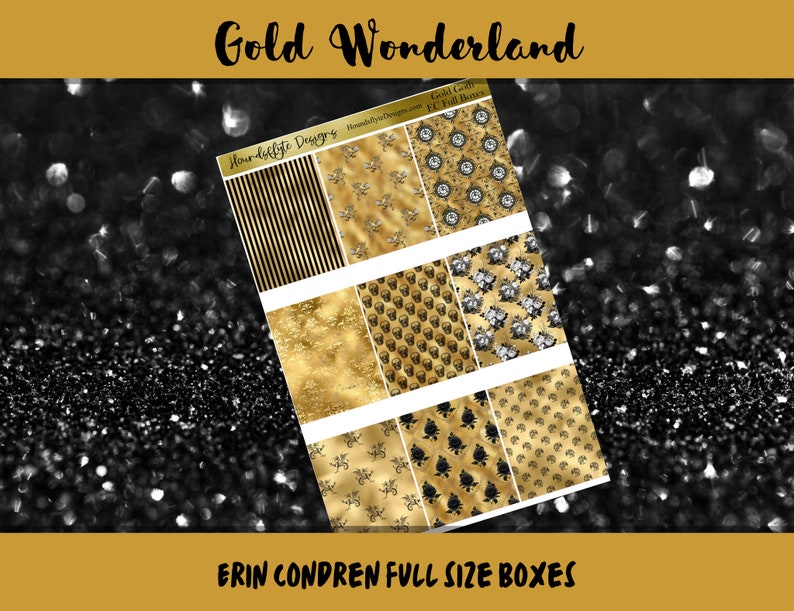 Planner Stickers - Gold Wonderland - Etsy