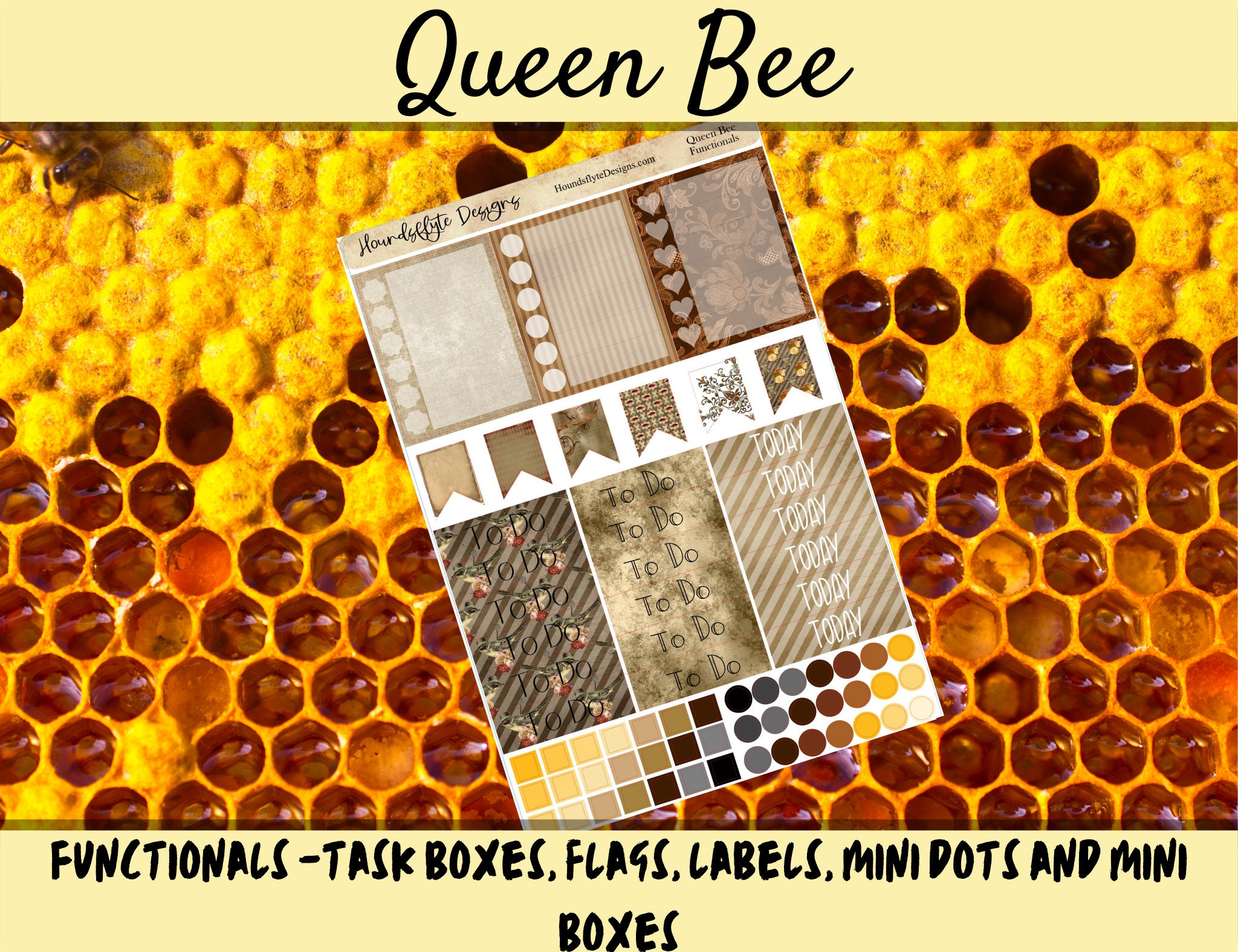Planner Stickers Queen Bee | Etsy