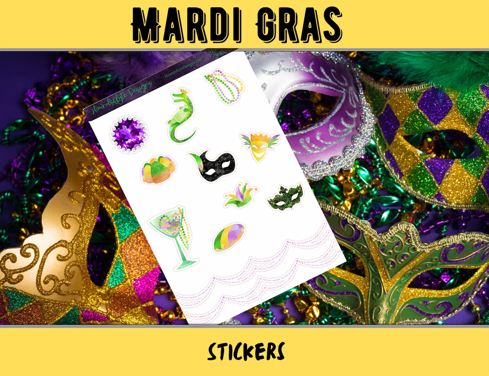 Planner Stickers - Mardi Gras - Etsy