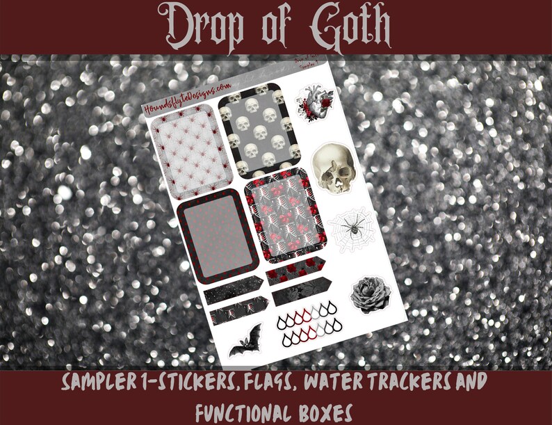 Planner Stickers - Drop of Goth - Etsy