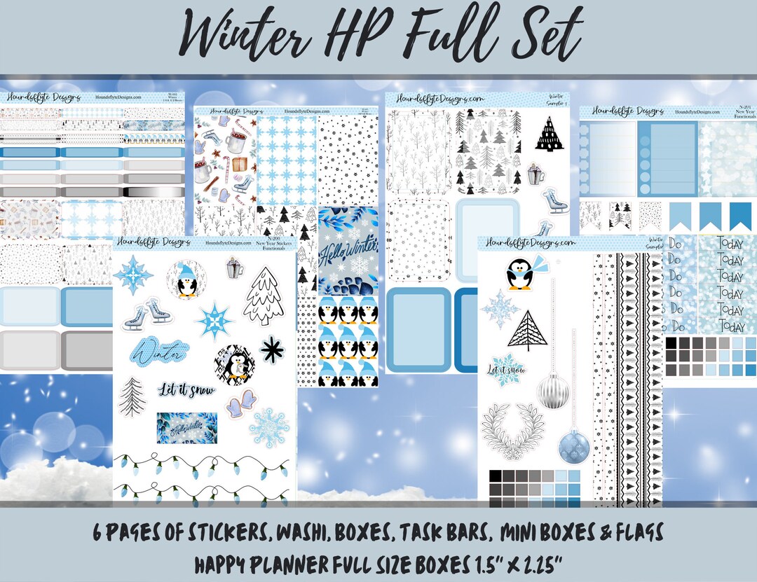 Planner Stickers - Winter - Etsy