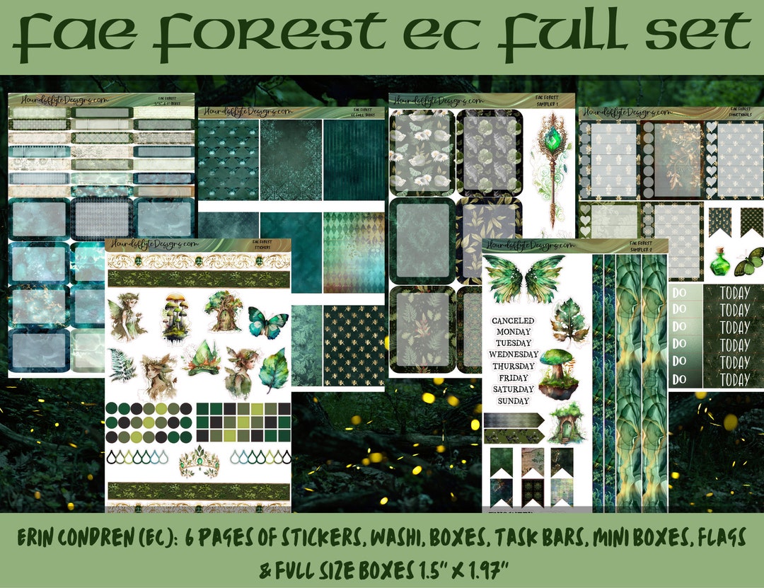 Planner Stickers - Fae Forest - Etsy
