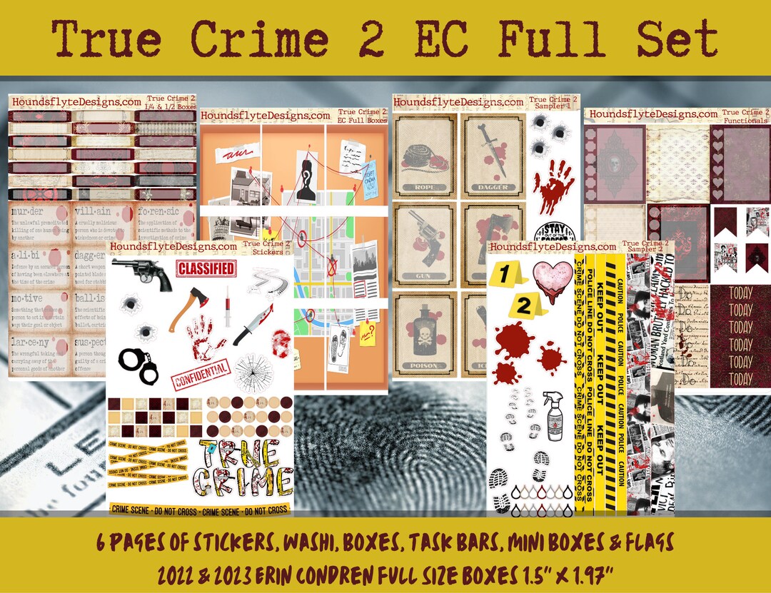 Planner Stickers - True Crime 2 - Etsy