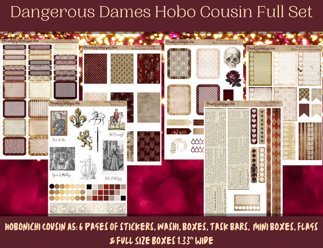 Planner Stickers - Dangerous Dames Hobonichi Cousin - Etsy