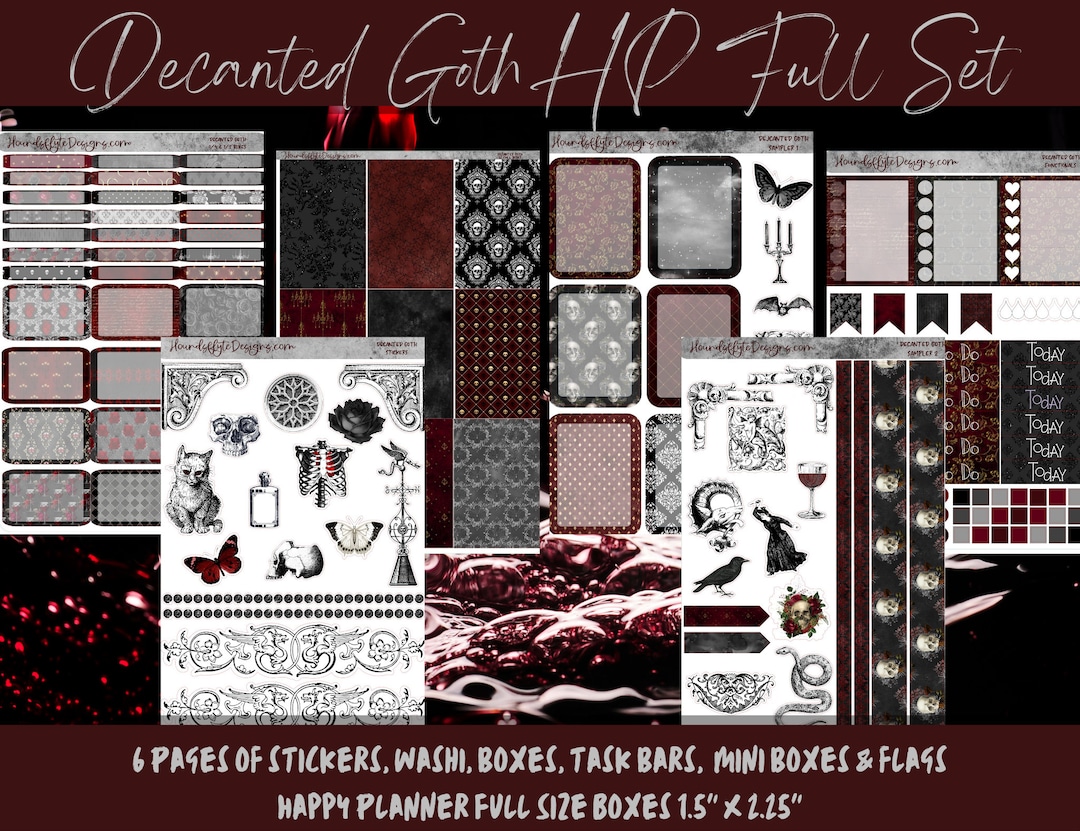 Planner Stickers - Decanted Goth - Etsy