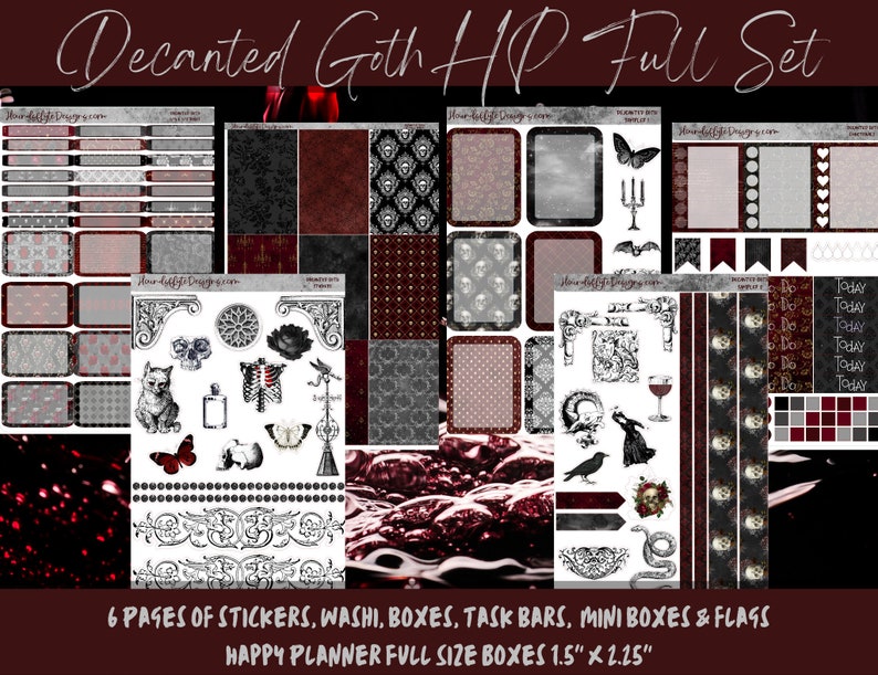 Planner Stickers - Decanted Goth - Etsy