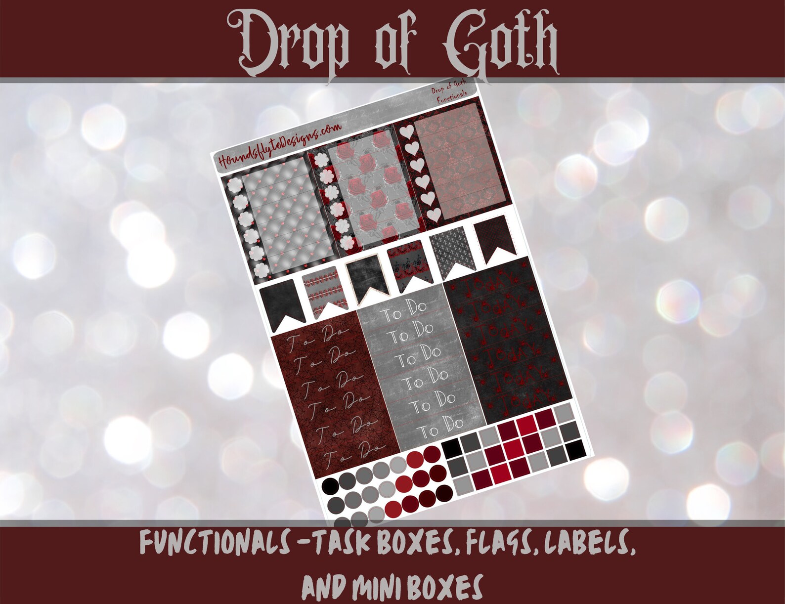 Planner Stickers - Drop of Goth - Etsy