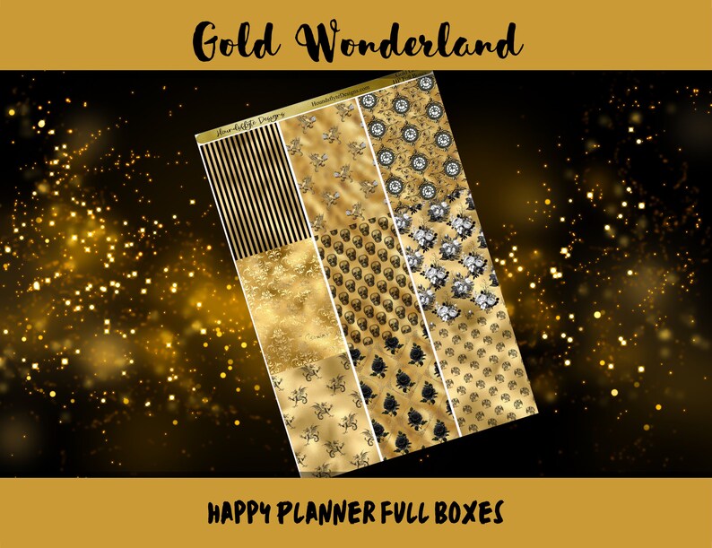Planner Stickers - Gold Wonderland - Etsy
