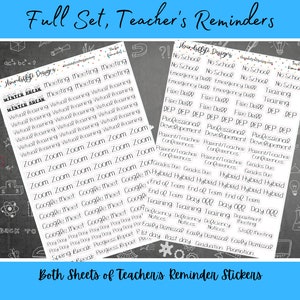 Planner Stickers - Teacher's Reminders - Etsy