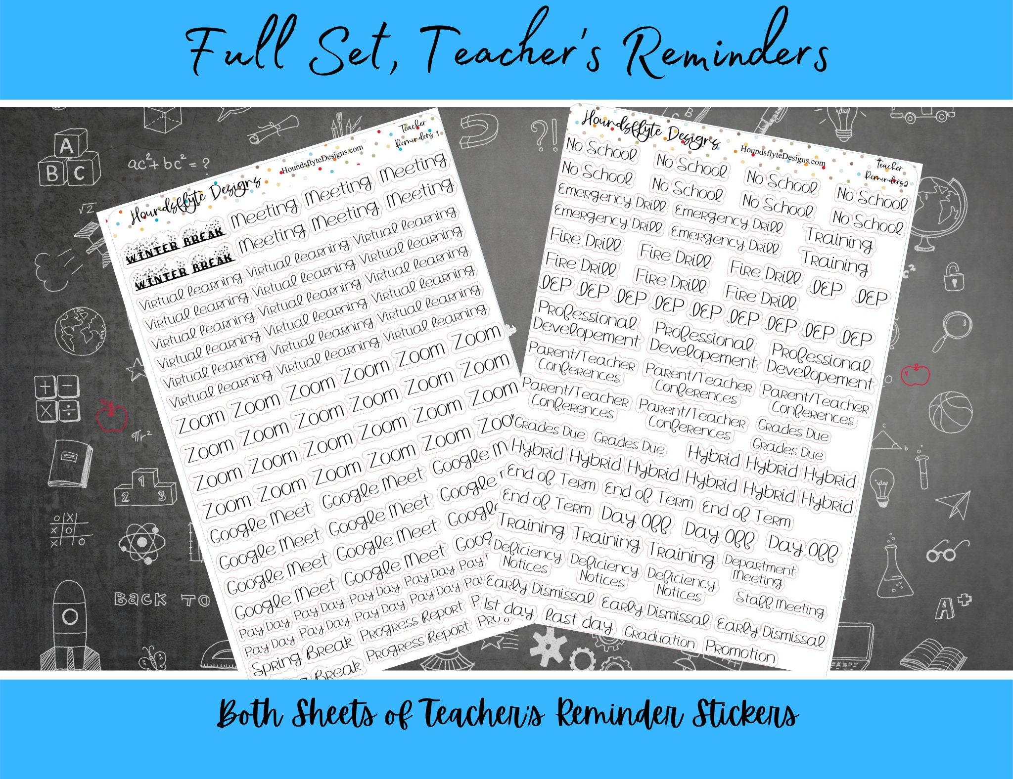 Planner Stickers - Teacher's Reminders - Etsy