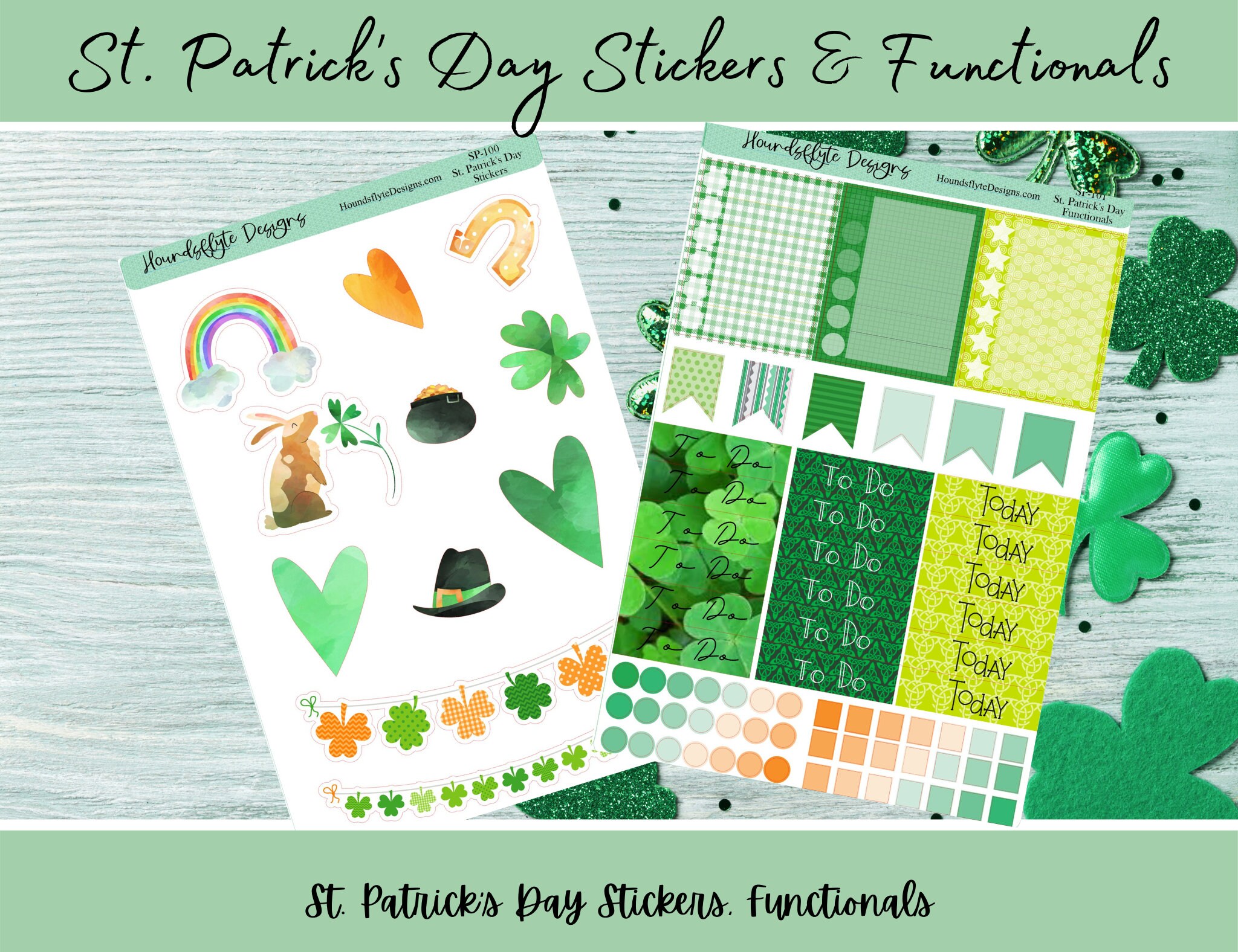 Planner Stickers St. Patrick's Day | Etsy