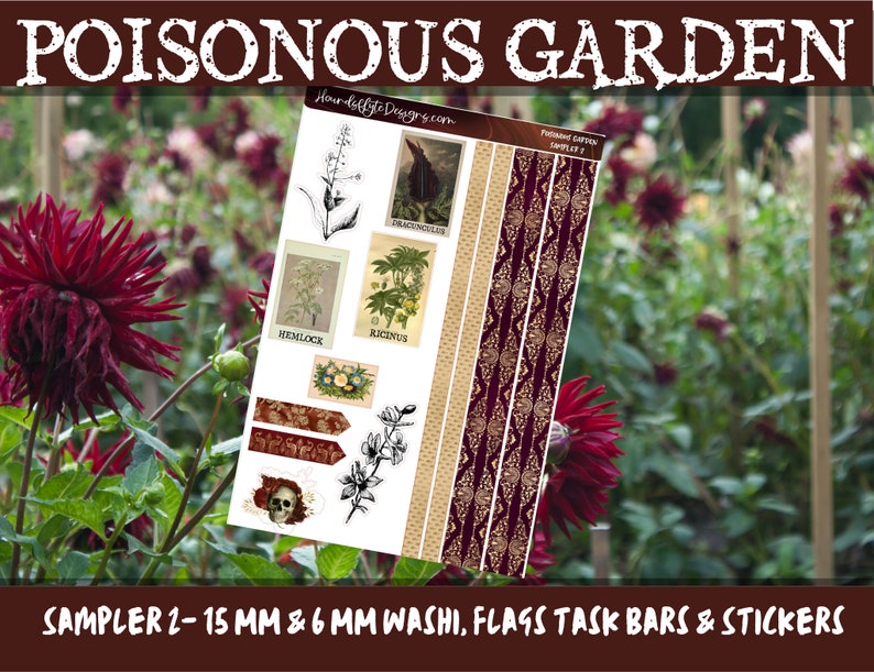 Planner Stickers Poisonous Garden | Etsy