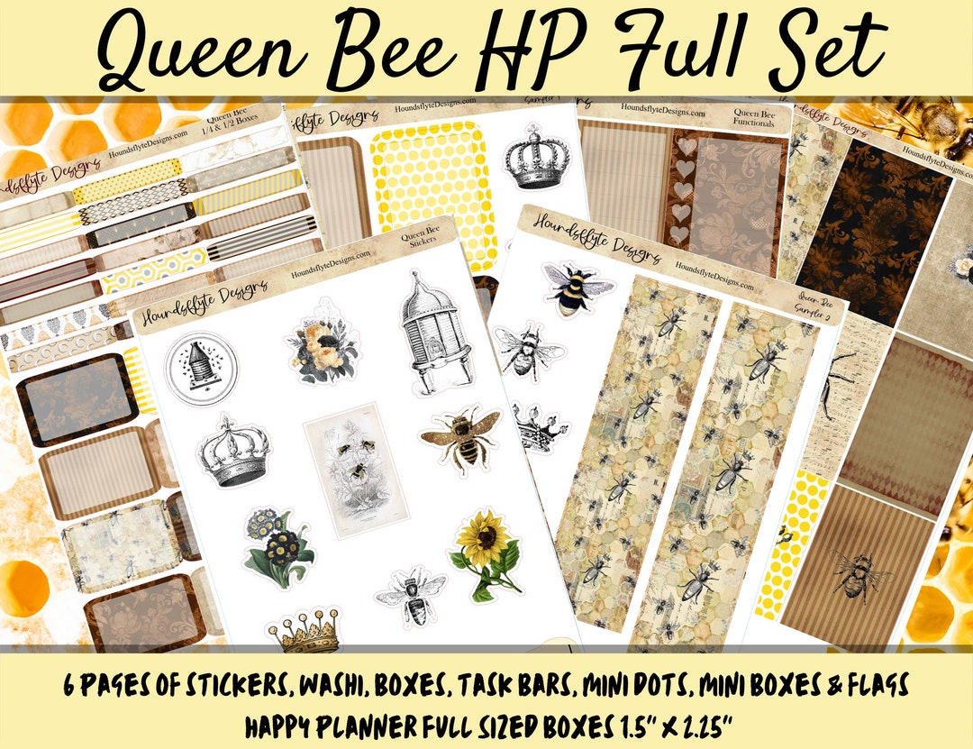 Planner Stickers - Queen Bee - Etsy