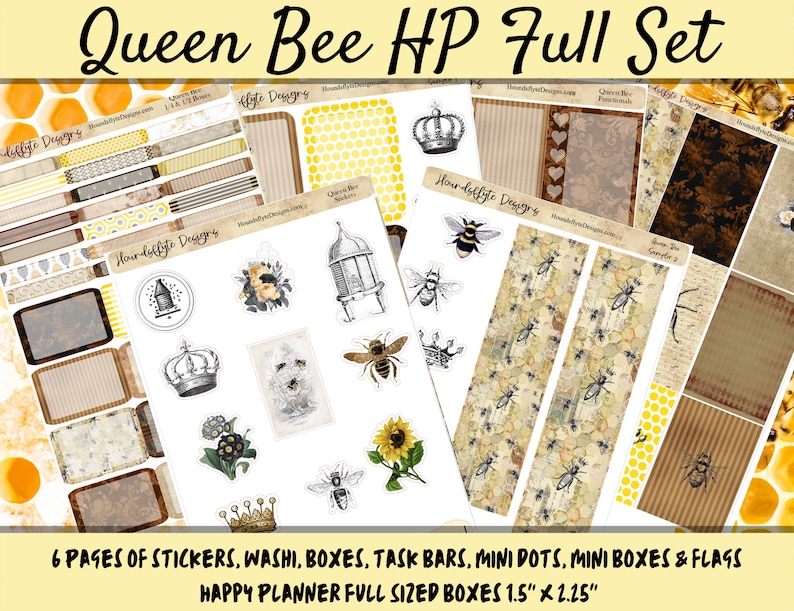 Planner Stickers Queen Bee - Etsy