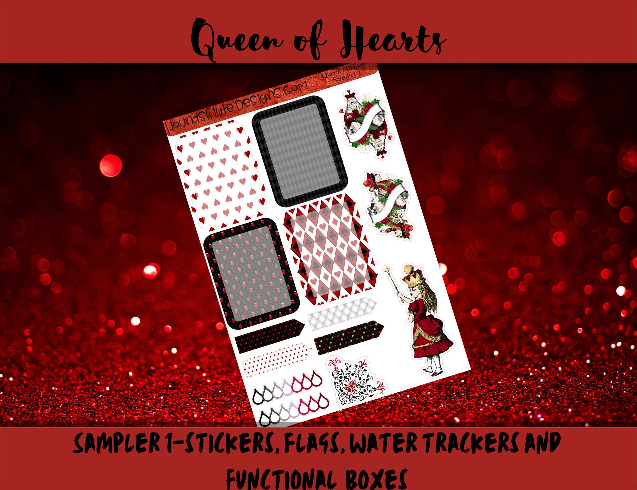 Planner Stickers Queen of Hearts | Etsy