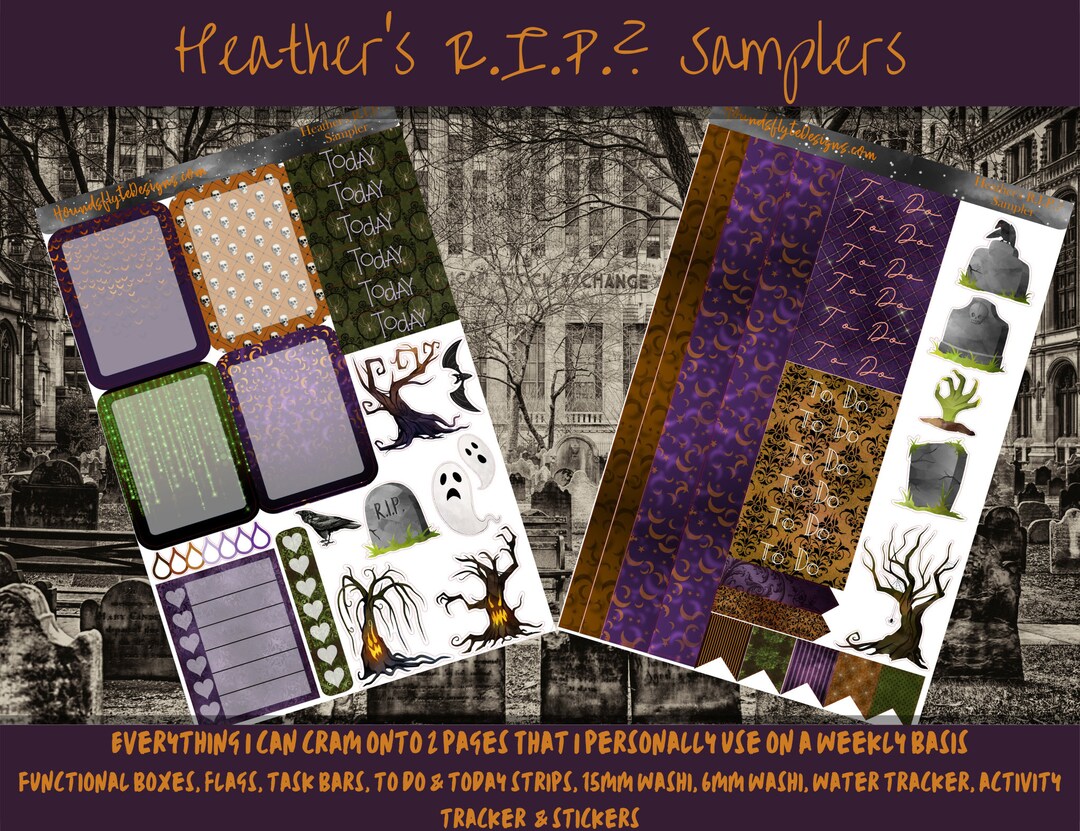 Planner Stickers Heather's R.I.P. Sampler - Etsy