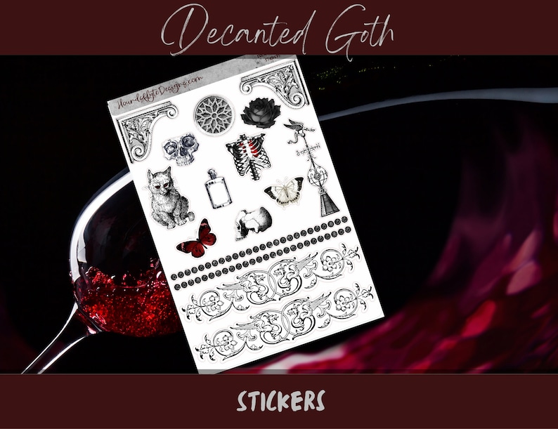 Planner Stickers - Decanted Goth - Etsy