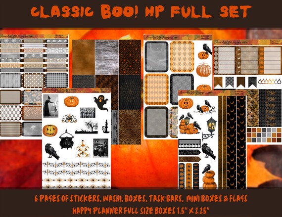 Planner Stickers Classic Boo - Etsy