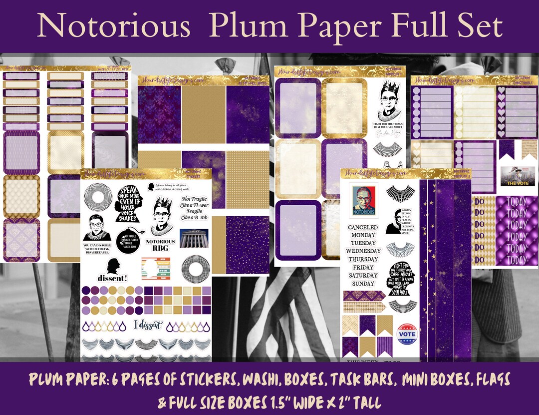 Planner Stickers - Notorious Plum Paper - Etsy
