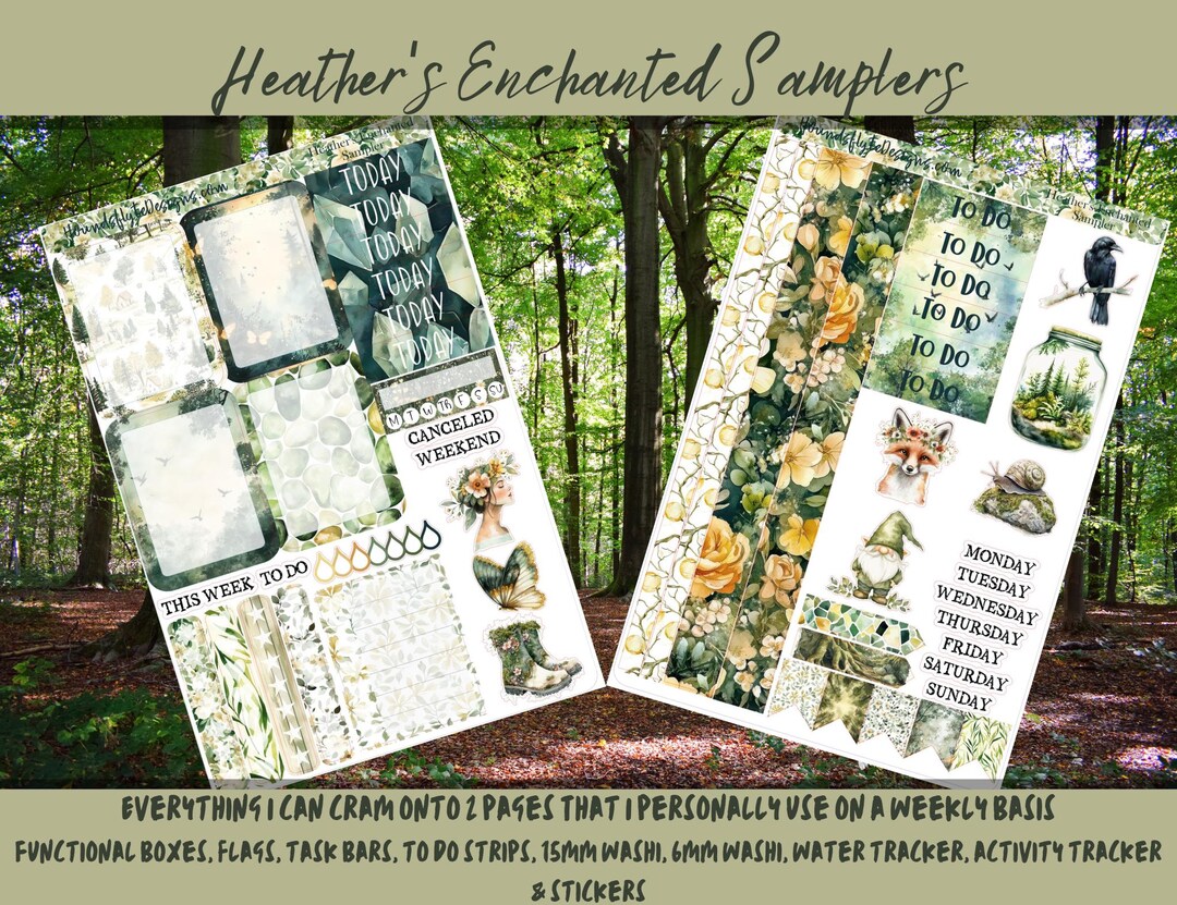 Planner Stickers - Heather's Enchanted Sampler - Etsy