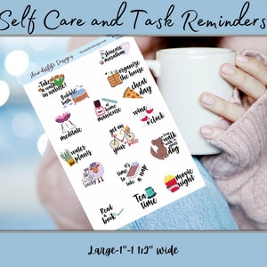Planner Stickers Self Care & Task Reminders - Etsy