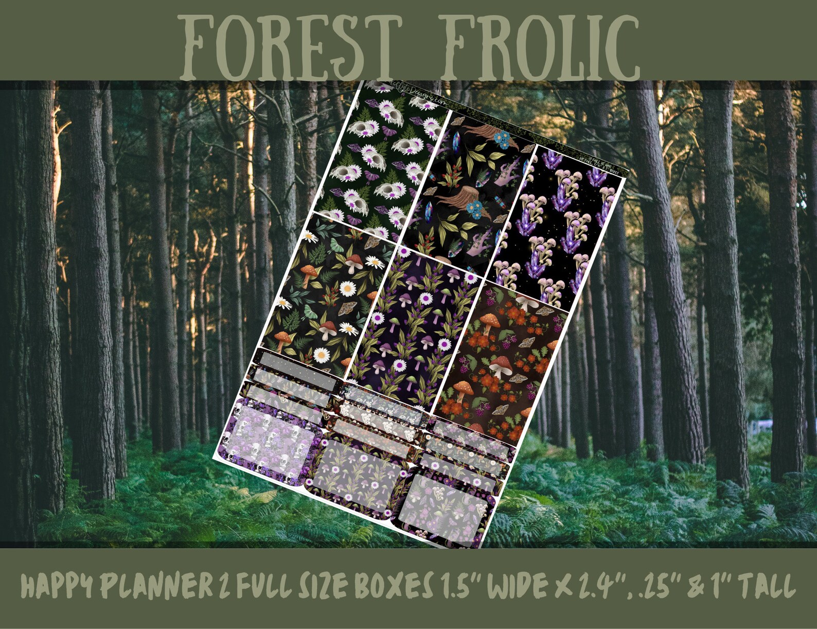 Planner Stickers Forest Frolic - Etsy