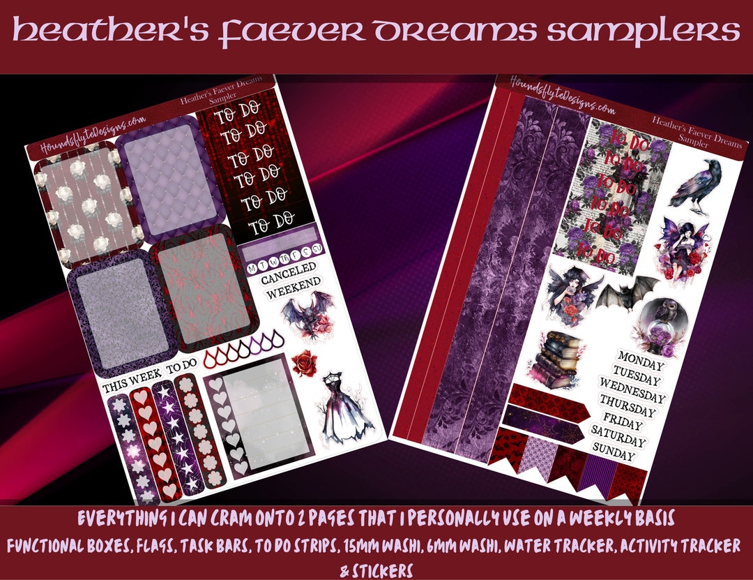 Planner Stickers - Heather's Faever Dreams Samplers - Etsy