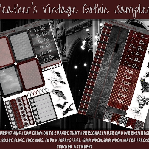 Planner Stickers Vintage Gothic - Etsy