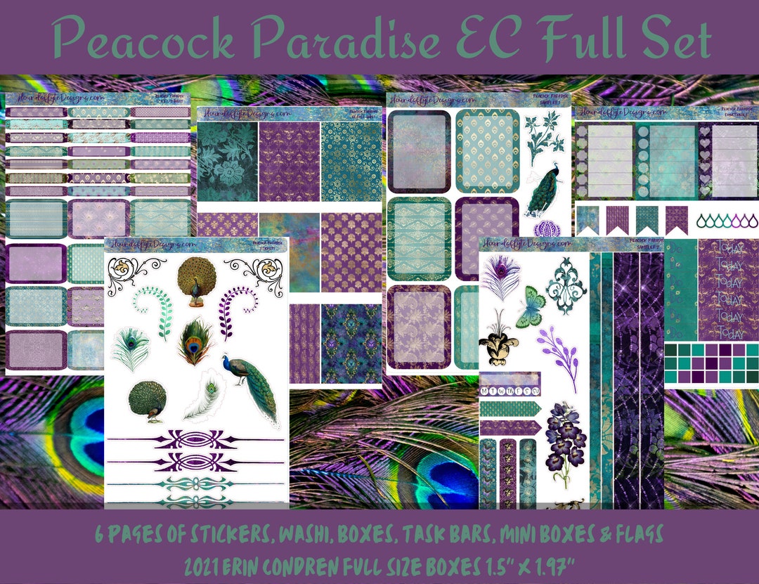 Planner Stickers - Peacock Paradise - Etsy