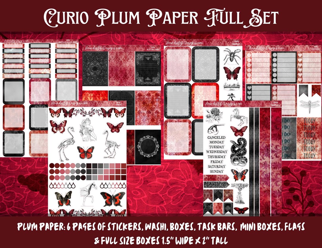 Planner Stickers - Curio Plum Paper - Etsy