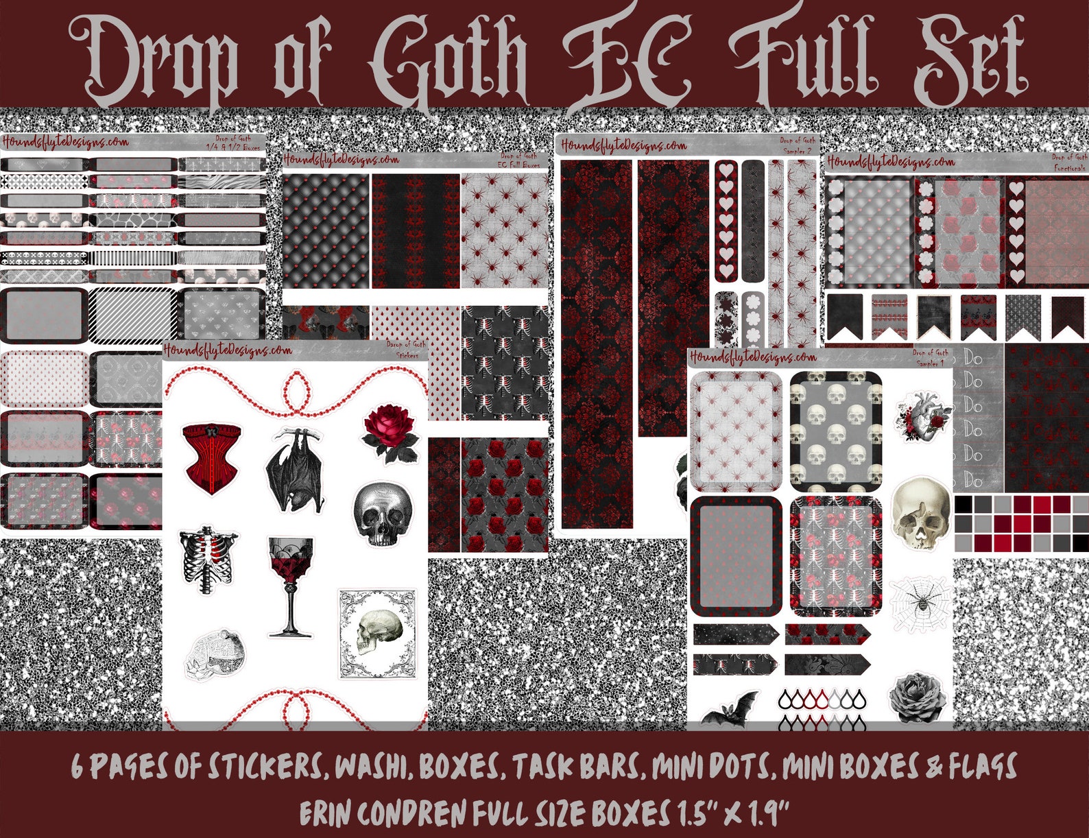 Planner Stickers - Drop of Goth - Etsy