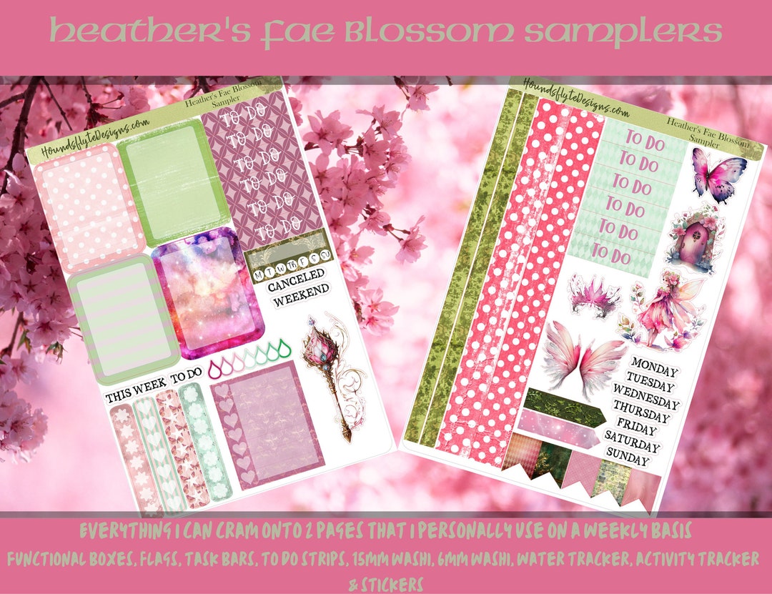 Planner Stickers - Heather's Fae Blossom Sampler - Etsy