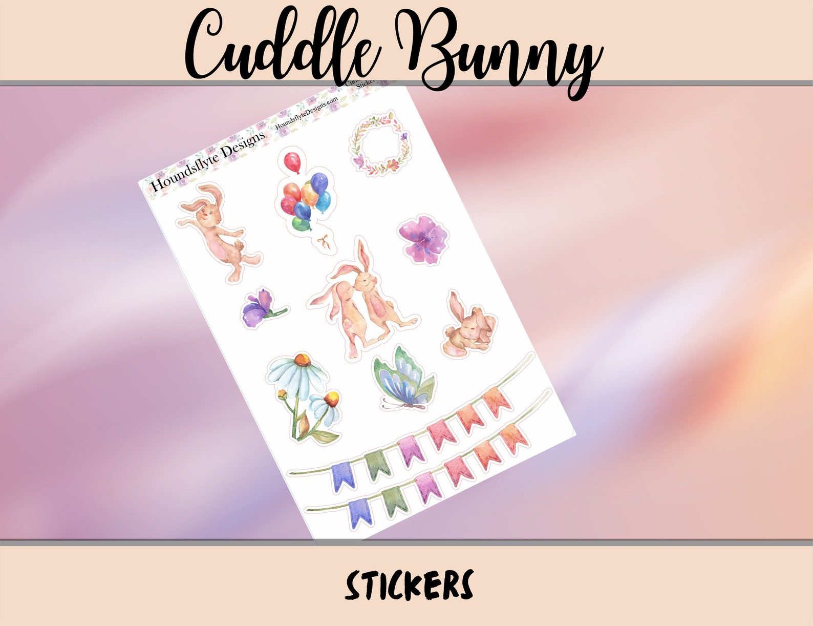 Planner Stickers - Cuddle Bunny - Etsy